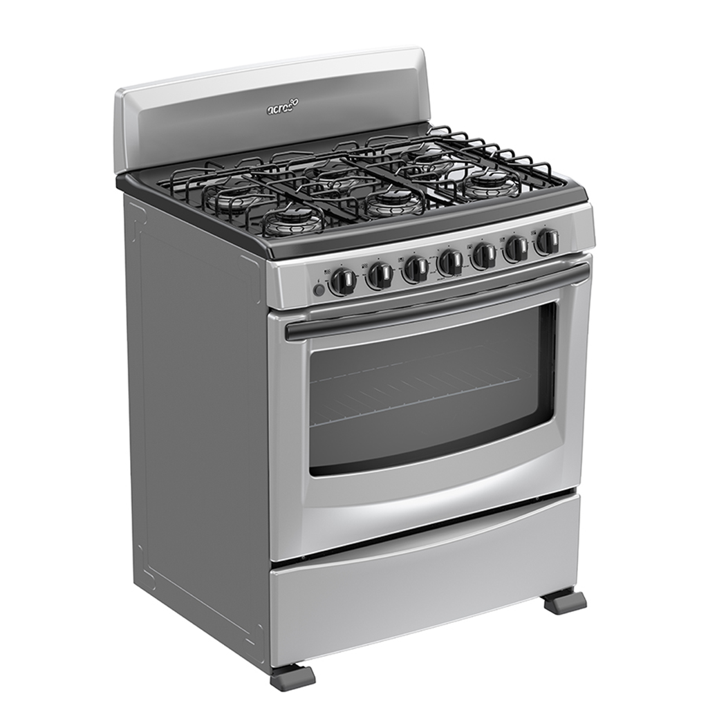Estufa al piso color silver 6 quemadores modelo AF5001D marca Acros ...