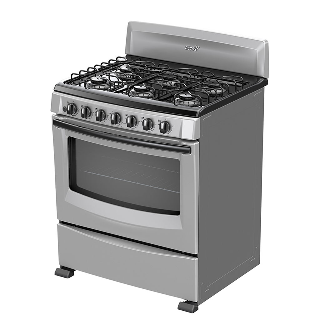 Estufa al piso color silver 6 quemadores modelo AF5001D marca Acros ...